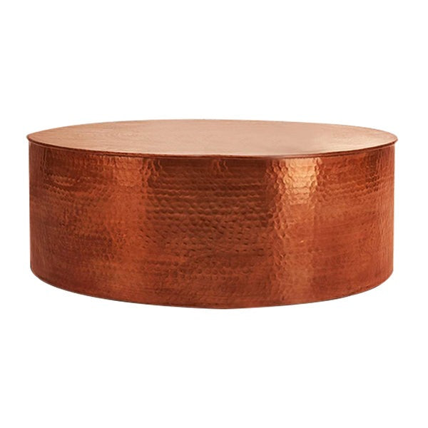 SINDA Round Handcraft Copper Coffee Table-T6