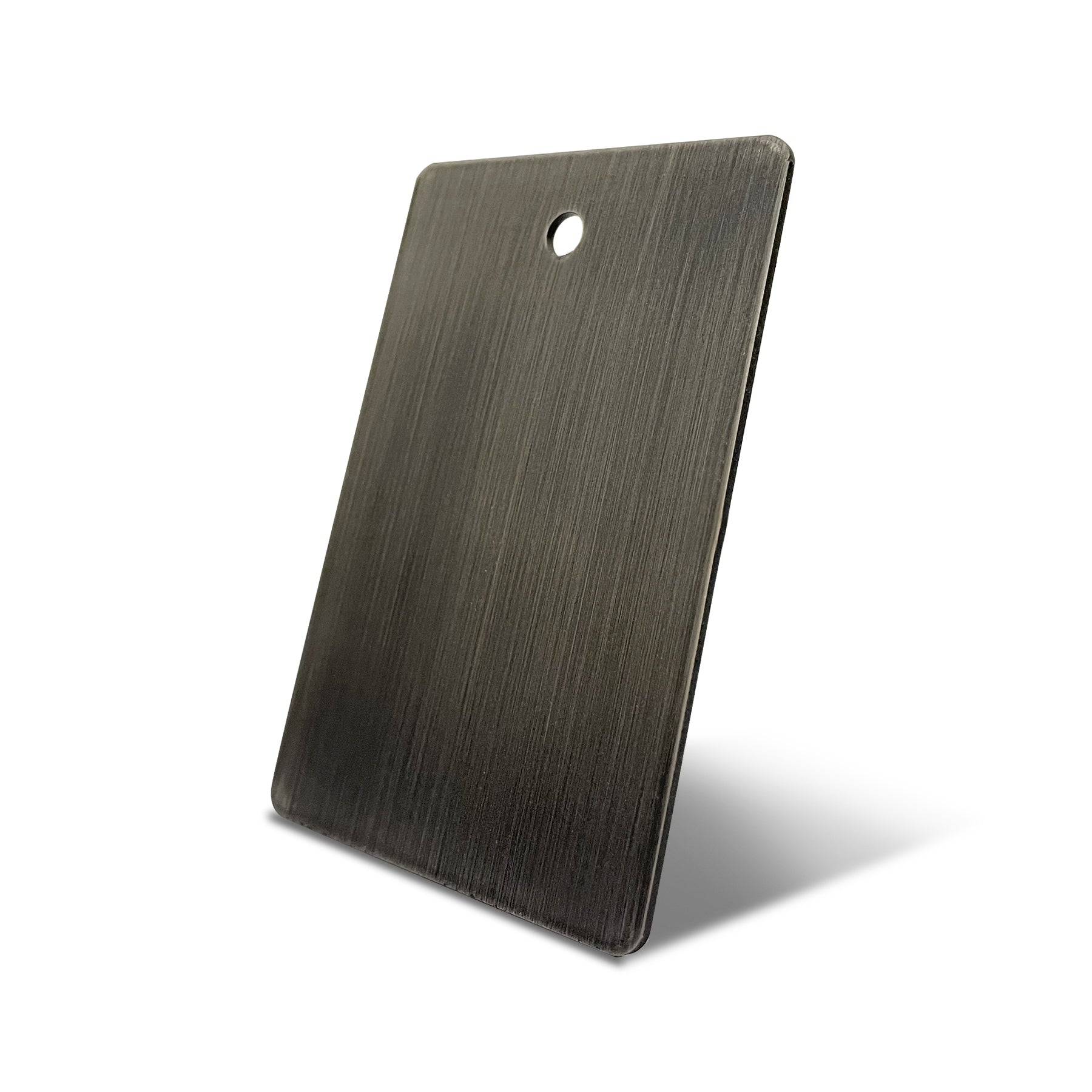 SINDA Brushed Dark Grey Stainless Steel Sample (Blackened Steel) - SINDA