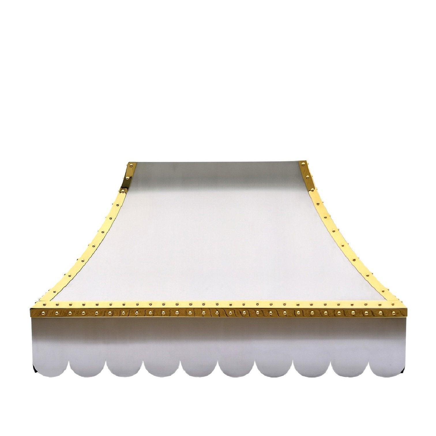 Scalloped Stainless Steel Range Hood | Custom Metal Kitchen Hood | SINDA